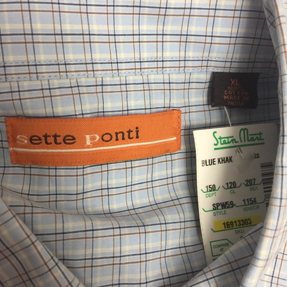 Selle Ponti | Shirts | Nwt Sette Ponti Mens Dress Shirt Checkered X69 ...